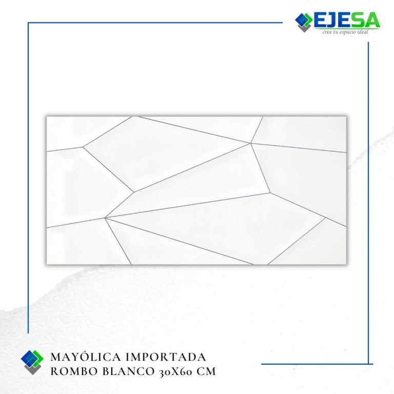Rombo blanco – Mayólica 30×60 cm – Ejesa