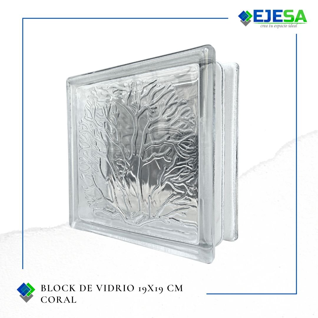 Block de vidrio coral 19×19 cm – Ejesa