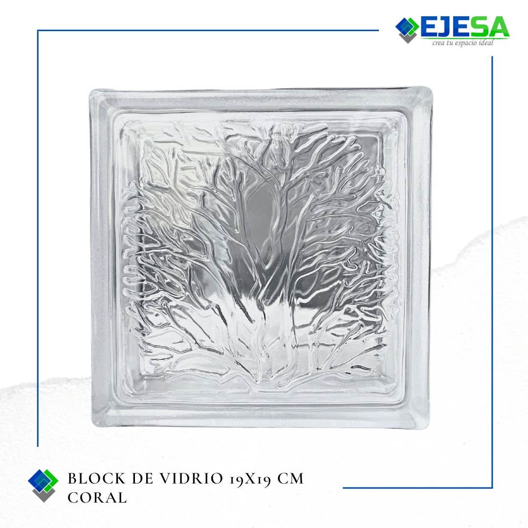 Block de vidrio coral 19×19 cm – Ejesa